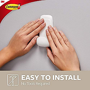 Command 17088Q-ES Jumbo Hook Heavy Duty, Holds 7.5 lbs HARDWARE, 0, Quartz, 4 Count