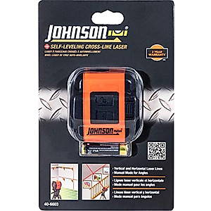 Johnson Level & Tool 40-6603 Self-Leveling Cross-Line Laser, Red, 1 Laser