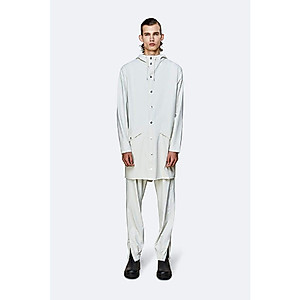 RAINS Waterproof Long Jacket - Off White - L/XL