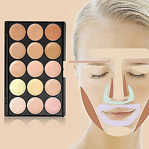 niceEshop Professional 15 Color Concealer Camouflage Makeup Palette (Concealer, 15 Colors)