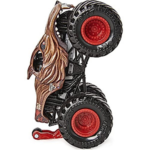Monster Jam 2021 Spin Master 1:64 Diecast Monster Truck with Wheelie Bar: Arena Favorites Wolf's Head