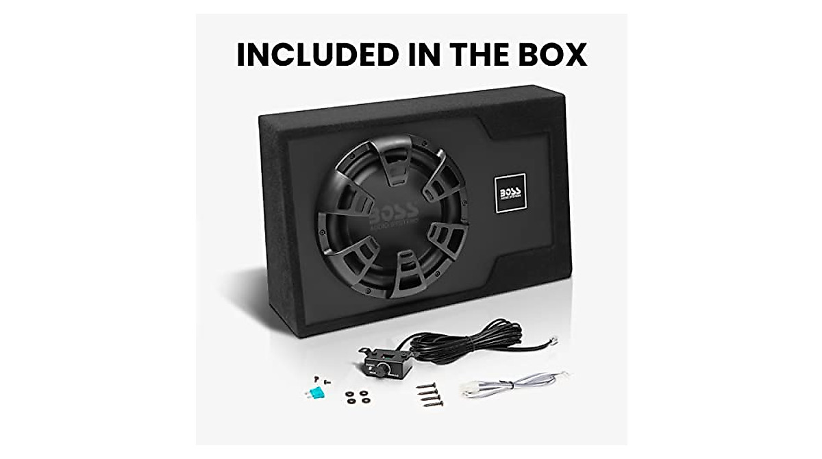 BOSS B12ES 12" Powered Car Subwoofer | Built-in Amp, Low Profile