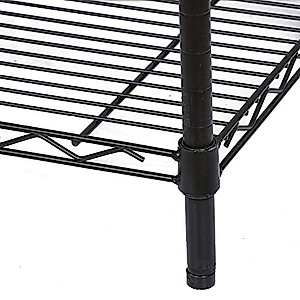 ZENY 4-Shelf Adjustable, Heavy Duty Storage Shelving Unit, Steel Organizer Wire Rack, Storage Rack with Leveling Feet for Kitchen Office Garage