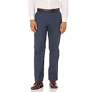 Amazon Essentials Men's Classic-Fit Wrinkle-Resistant Flat-Front Chino Pant (Available in Big & Tall), Navy, 38W x 32L