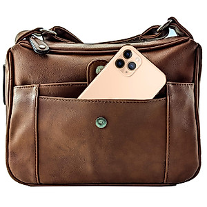 Purse King Magnum Dark Brown Concealed Carry Handbag