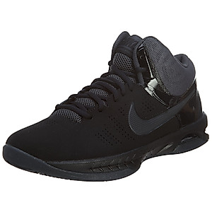 Nike Mens Air Visi Pro Vi NBK Black/Anthracite Ankle-High Nubuck Basketball Shoe - 10M