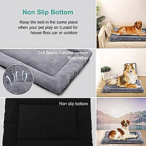EASELAND Washable Dog Kennel Beds Super Plush Dog Pads for Dog Crates, Machine Wash & Dryer Friendly (Not for Chewer)