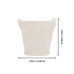 WIAMEE 1 Set DIY Coloring Flower Pot Painting Pigment with Mixing Plate DIY Graffiti Planter Pot with Brush Pen DIY Handicrafts Bonsai for Home Office Garden