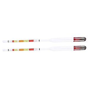 Zerodeko 2pcs Three Range Sugar Meter Wine Beer Hydrometers Beer Scales Wine Scales Measure Gauges Hydrometer Test Tool Alcohols Hydrometer Wine Hydrometer Measure Measurements Guages Glass