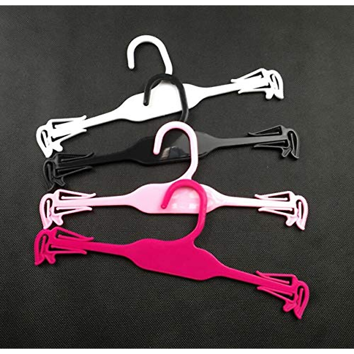 WellieSTR Plastic Hangers Sleek, Great for Bras/Panties/Underwear, 10-Inch (Pack of 50 ，Pink)