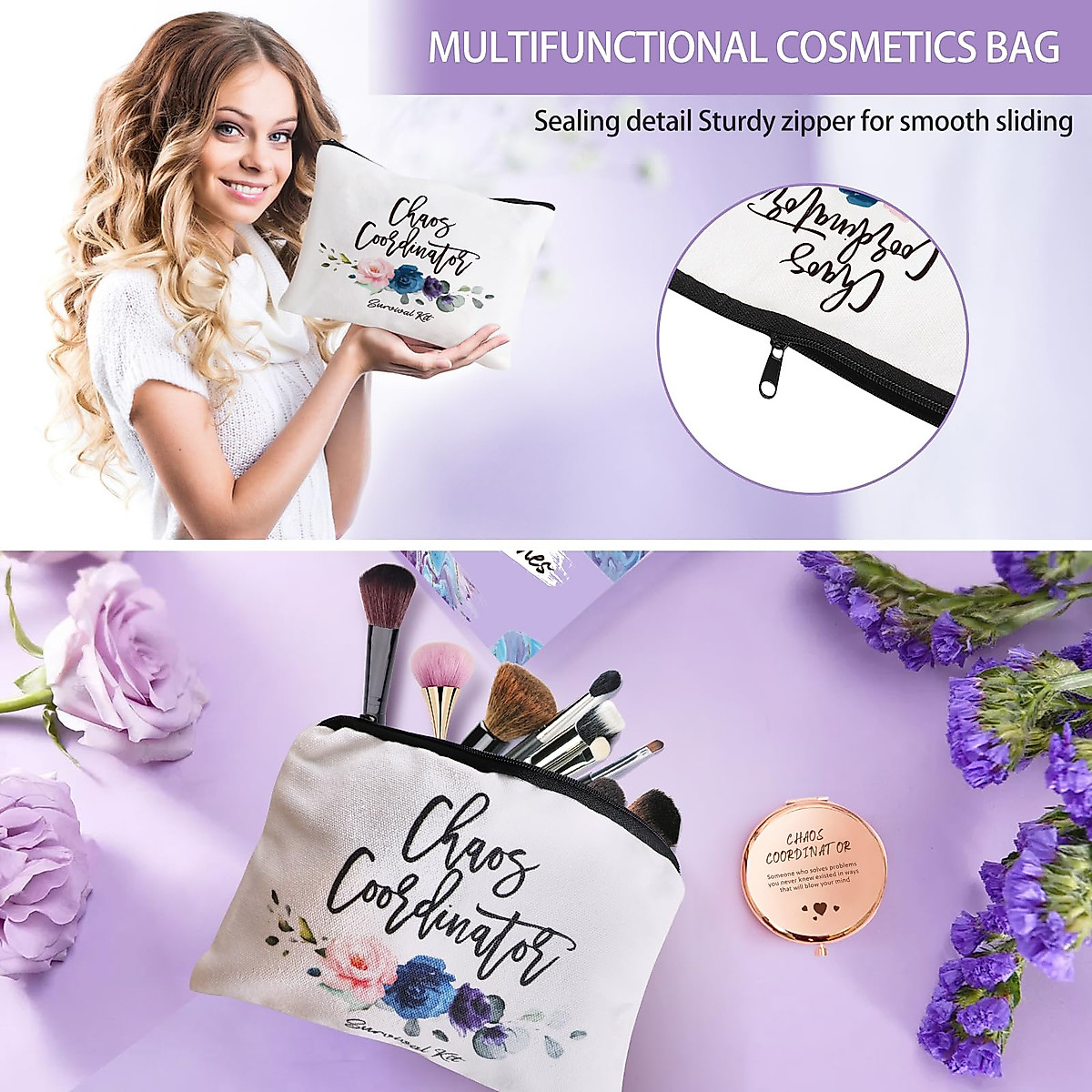 UAREHIBY Gifts for Women,Chaos Coordinator Gifts with 12 OZ Wine Tumbler for Boss Lady,Friend,Mom,Coworker,Manager,Teacher,Birthday Gifts for Women,Thank You Gifts for Women