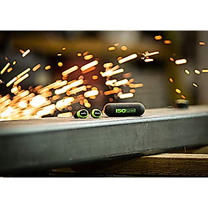 ISOtunes Free True Wireless Earplug Earbuds, 22 dB Noise Reduction Rating, 21 Hour Battery, Noise Cancelling Mic, OSHA Compliant Bluetooth Hearing Protector (Safety Green)