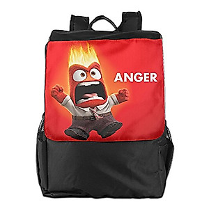 Inside Out Five Emotions Anger Outdoor Backpack Travel Bag
