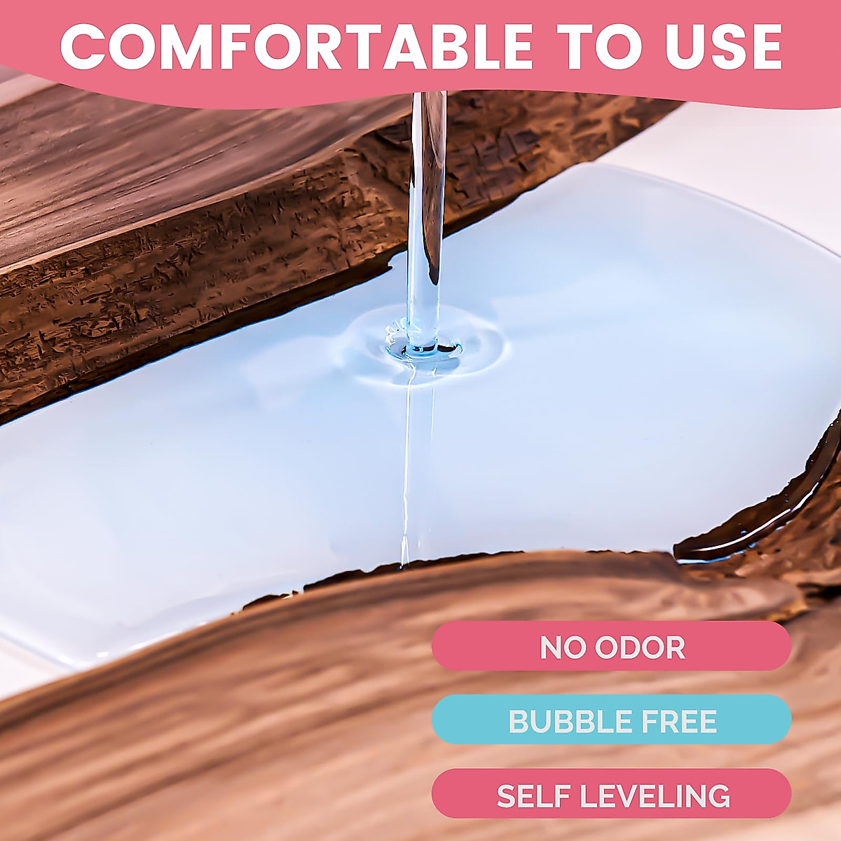 NASUBI Crystal Clear Epoxy Resin 1 Gallon Easy to Use Resin for Art, Mold, Jewelry, Tabletop, NO Bubbles, NO Odor, UV Resistant, 2 Part Casting Coating Resin for Professional Artists or Beginners