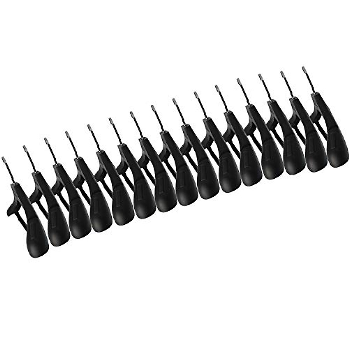 Plastic Extra Wide Suit Hangers, Pack of 15, Width: 17.7",Notched Shoulders & Swivel Hooks, Black