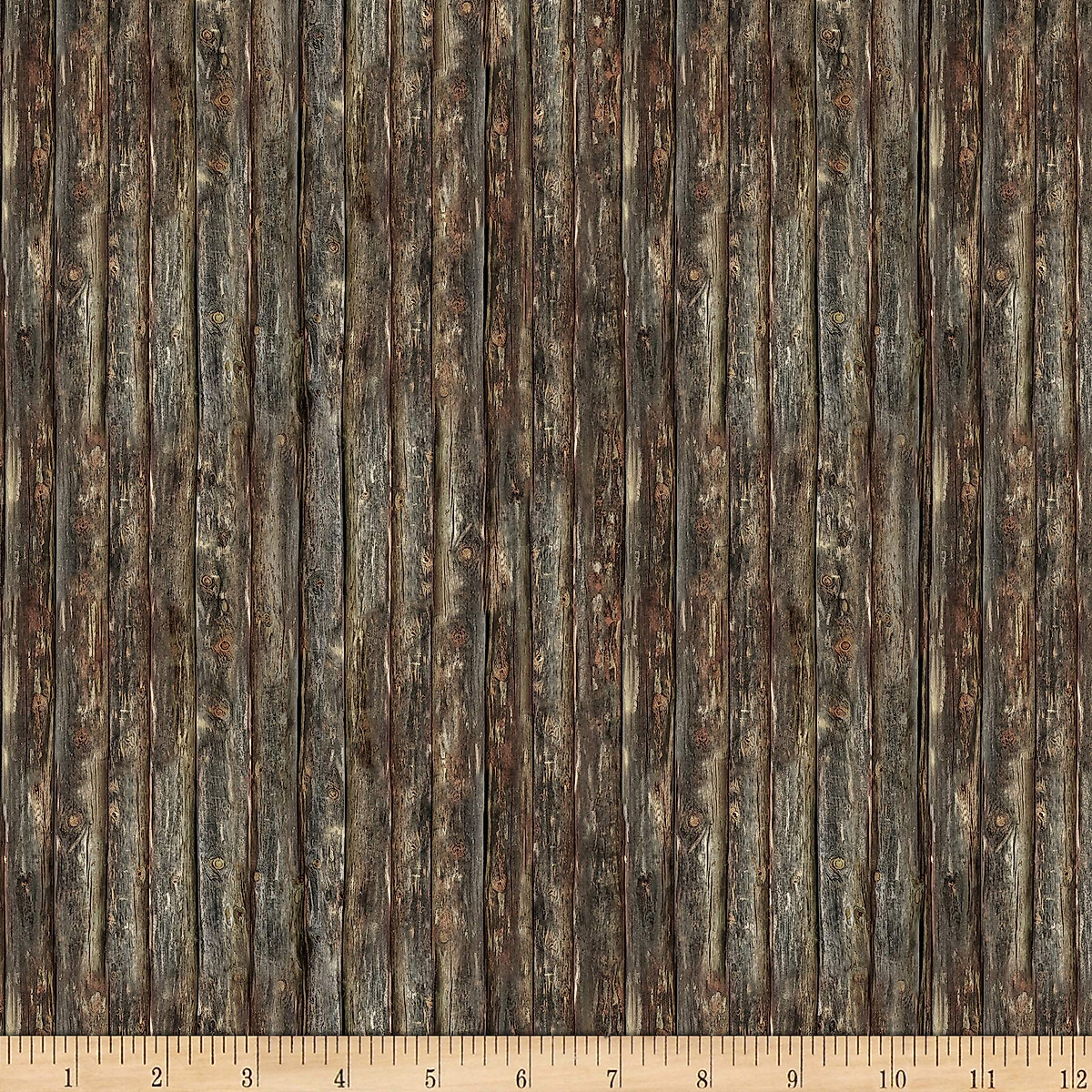 Timeless Treasures Lakeside Cabin Dark Wood Siding Brown, Fabric by the Yard