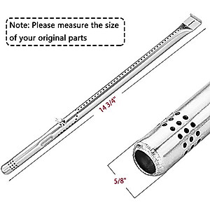 BBQ-Element Gril Burner Tube Replacment Parts for Charbroil 463344015, 463343015, 463344116, 463242715. Stainless Steel Pipe Tube for Charbroil 463242515, 463242716, 463433016, 463633316.(4 Pack)