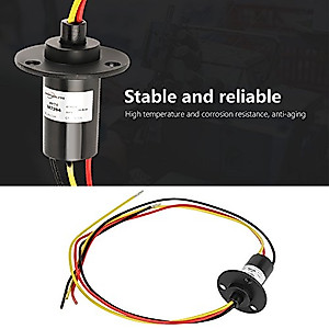 3 Wires Electrical Slip Ring Collector, 250RPM 15A Mini Slip Ring 3 Wires 0-600V Electrical Slip Ring for Wind Turbine Power Generator