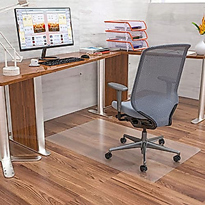 Naturei Office Chair Mat for Hardwood Floor, 48" x 30" Clear Desk Chair Mat, 0.07" Thick Transparent Office Mats for Rolling Chairs, Easy to Clean (Rectangle)