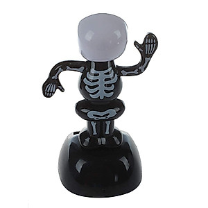 Solar Power Dancing Figure Gruesome Skeleton,Novelty Desk Car Toy Ornament