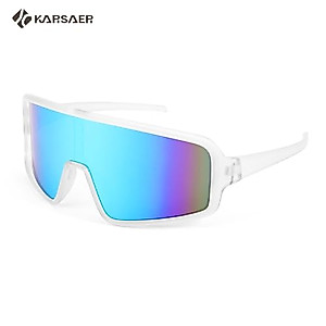 Karsaer Vision Sports Sunglasses Cycling Glasses Baseball Softball Sunglasses Unisex for Adult Youth Kids Boys Girls 8-16