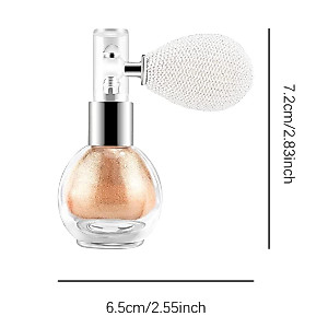 Shimmering Spray Powder Sparkle Powder,Sparkle Body & Face Glitter Spray Hair Gloss Highlighter Powder Makeup,Glitter Spray for Hair and Body Cosmetic (Bronze)