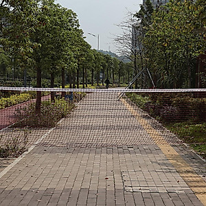 Portable Adjustable Badminton Net, Volleyball Badminton Mesh Net for Outdoor Sports Entertainment Training(Red)