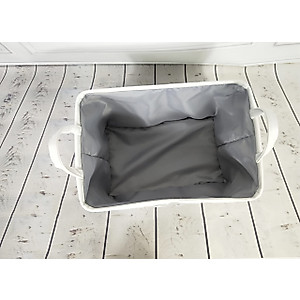 HIYAGON Baby Storage Basket Bin Canvas Rectangular Toys Storage Box Organizer for Books,Boys and Girls,Gift Basket(Baby)