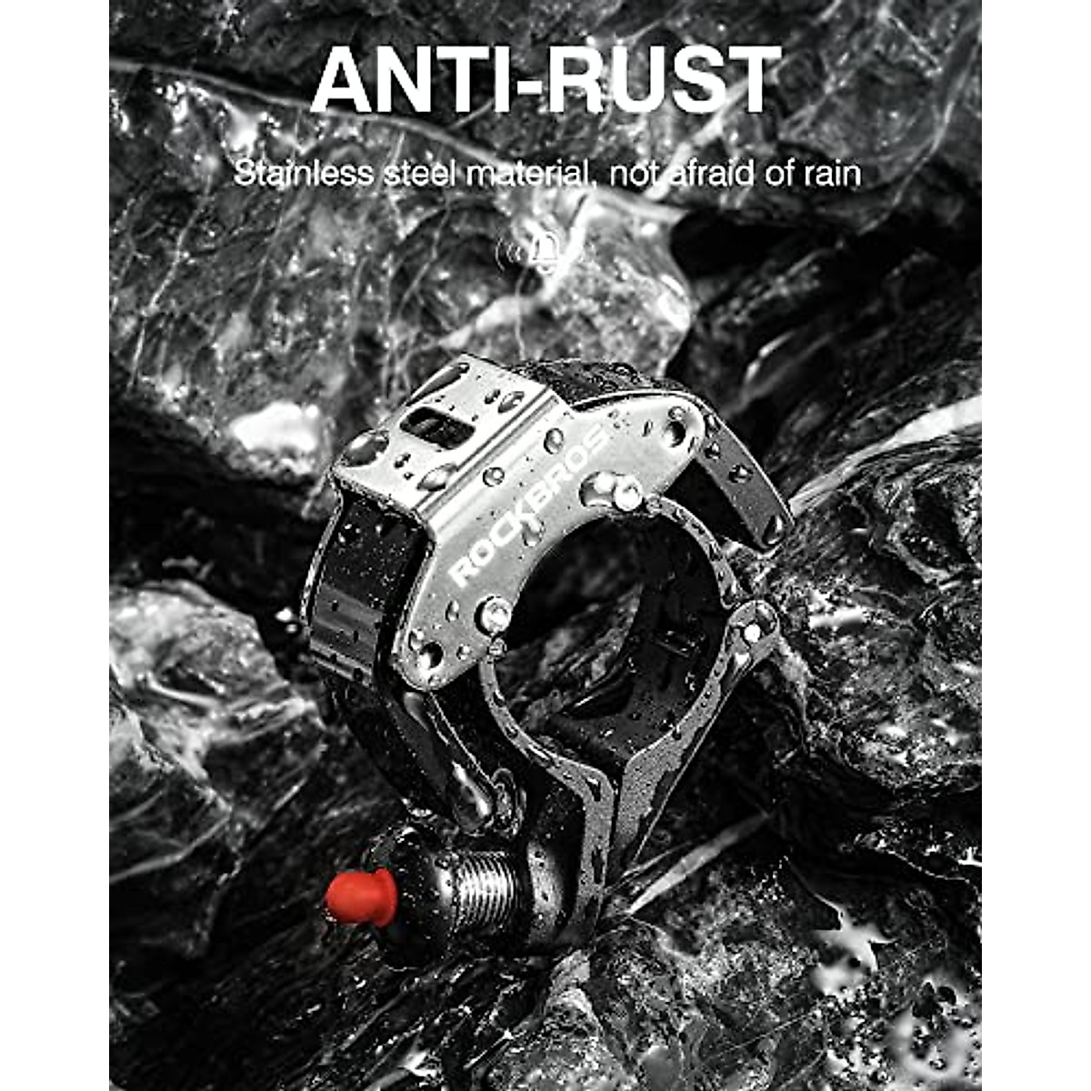 ROCKBROS Bike Bells Hidden MTB Bells Bicycle Bells for 22.2mm Handlebars, More Than 100dB, Clear & Long Sound Ringer, Mountain Bike, Scooter, Youth Bike