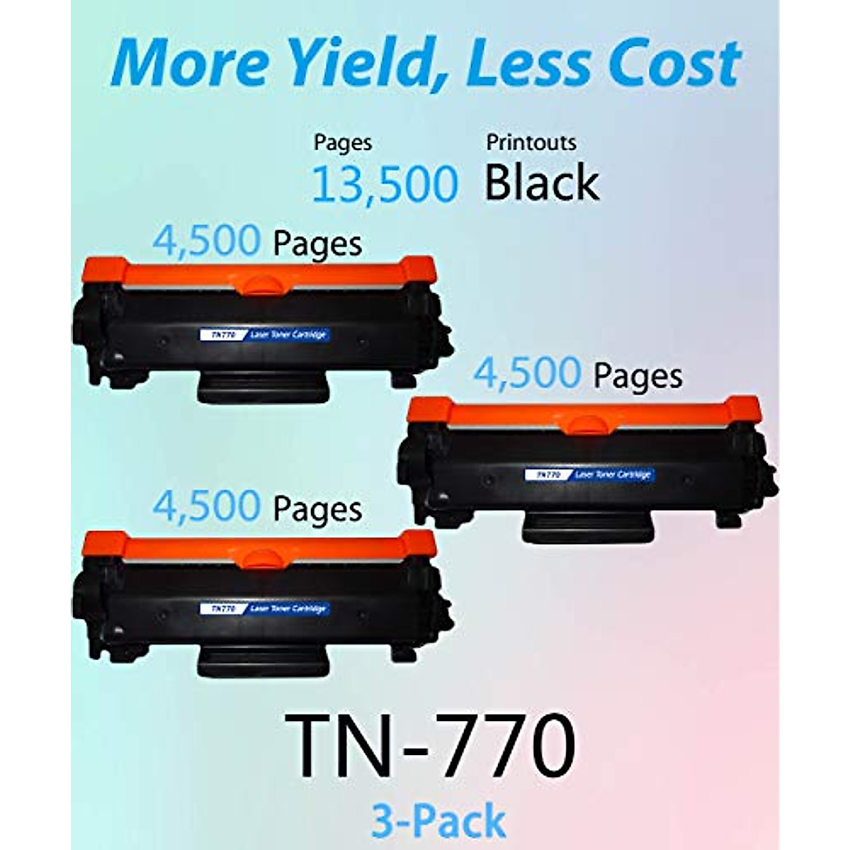 MM MUCH & MORE Compatible Toner Cartridge Replacement for Brother TN-770 TN770 TN760 to Used with HL-L2370DW HL-L2370DWXL MFC-L2750DW MFC-L2750DWXL Printers (3-Pack, Black)