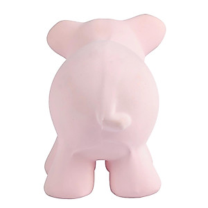 Tikiri My First Farm Animal Pig Natural Rubber Rattle (Pink)