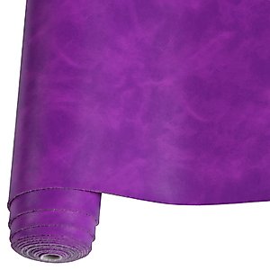 Smooth Solid Color Purple Faux Leather Roll 12"X53"(30cmX135cm), Material for Making Crafting,Making Handicrafts,Leather Earrings, Bows, DIY Sewing (Purple)