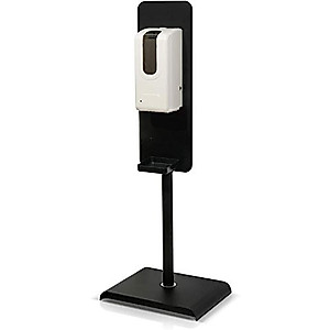 Simpli-Magic 79351 Soap and Hand Sanitizer Dispenser with Stand, Premium, Black/White