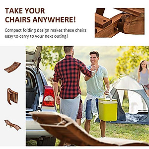 Outsunny Outdoor Chaise Lounge, Acacia Wood Folding Sun Lounger Chair with Cushion Pad for Patio, Garden, Lawn, Backyard, Cream White