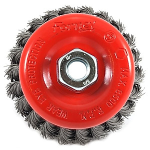 Forney 72753 4-Inch by 5/8-11 Knotted Cup Brush .020 Carbon Steel