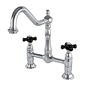 Kingston Brass KS1171PKX Duchess Bridge Kitchen Faucet, 8-3/4", Polished Chrome