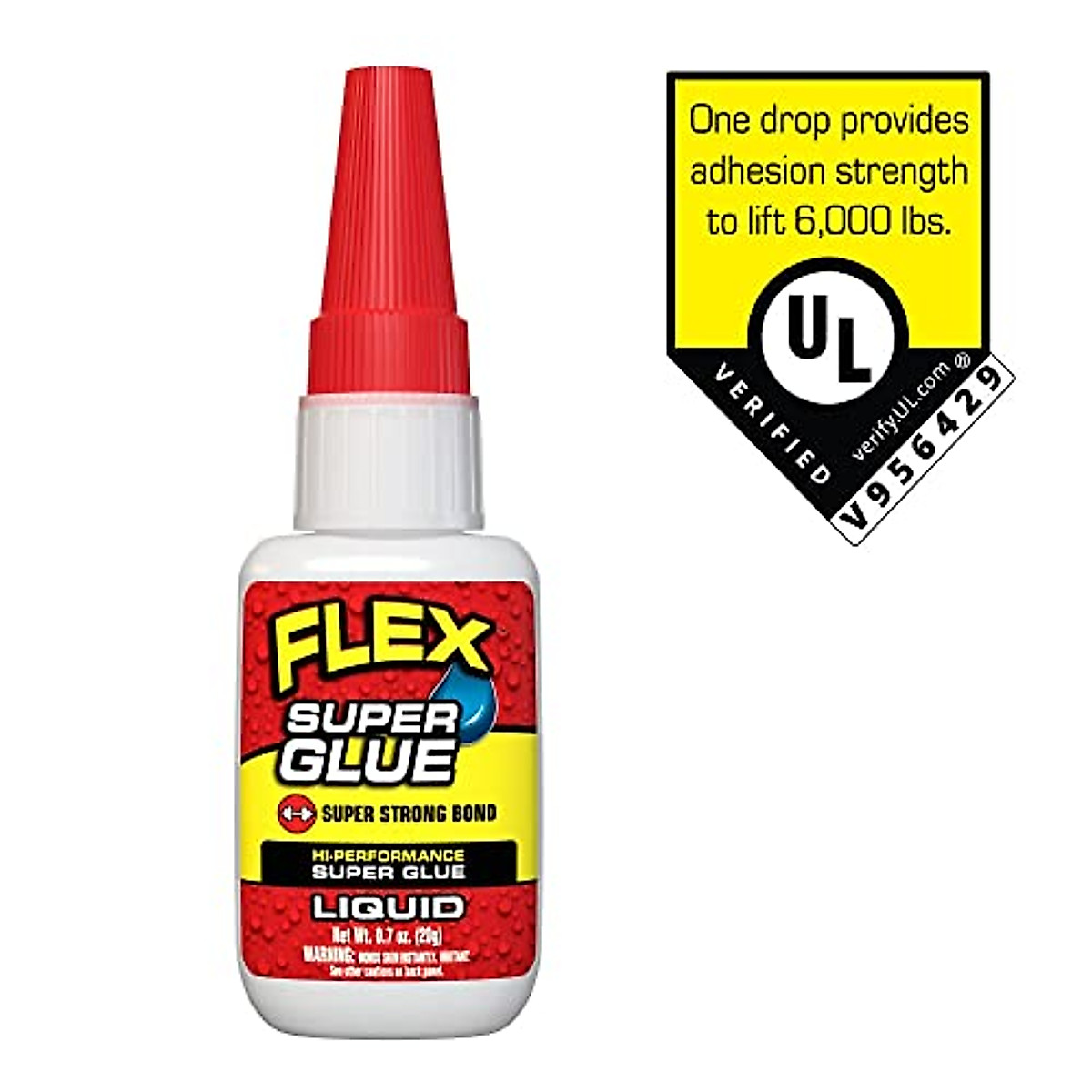 Flex Super Glue Liquid, Clear, 20 Gram Bottle, (Pack of 1)