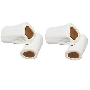 MPP Stuffed Bully Shin Bones 4 Inch Refillable Nutritious Hard Dog Dental Care Chews (4 Bones)