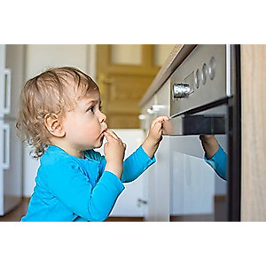 RangeSafe Stove Safety Knob™ (Brushed Stainless - As Seen in Good Housekeeping Magazine. Locking Stove knob Designed to Reduce Risk of Accidental Ignition. Price is for 1 KNOB