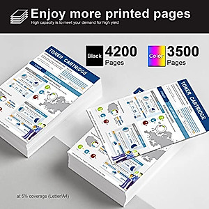 ALUMUINK TN227BK/C/M/Y Super High Yield TN2274PK Compatible TN 227 TN-227 Toner Cartridge Set Replacement for Brother MFC-L3750CDW HL-L3210CW HL-L3290CD HL-L3230CDW Printer