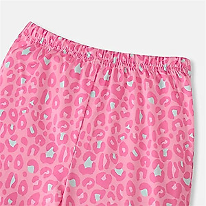 L.O.L. Surprise! Girls 2 Piece Outfits Tie Knot Long Sleeve Tee Top and Heart Pink Bell Bottom Flared Pants Set Black 5-6 Years