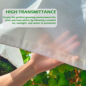 6 Pack Plant Covers Frost Protection Bag Winter Drawstring Plant Covers Winter Reusable Plants Jacket for Fruit Tree Shrub Potted Plants (24" x 31.5")