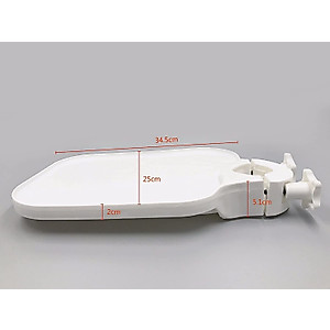 OUBO Adjustable White Pole Post Mounted Square Utility Access Shelf Tray US100 Holders Fit on Any Chair