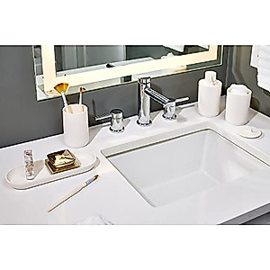 iDesign 4-Piece Recycled Plastic Bathroom Accessory Set, The Cade Collection – 9.75" x 4.125" x 6.5", Coconut