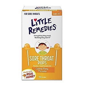 Little Remedies Sore Throat Pops, Made With Real Honey, 10 Count