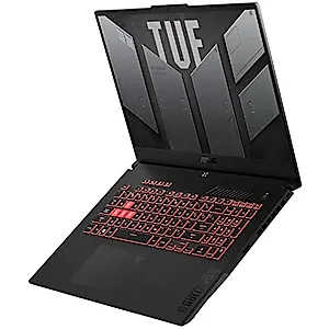 EXCaliberPC 2023 ASUS TUF Gaming A17 FA707NU-DS74 (AMD Ryzen 7 7735HS, 32GB RAM, 1TB NVMe SSD, RTX 4050 6GB, 17.3" 144Hz FHD, Windows 11) Gaming Notebook - Mecha Gray
