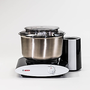 Bosch Universal Plus Stand Mixer - Black - Baker's Package with Additional Baking Attachments and Stainless Steel Bowl