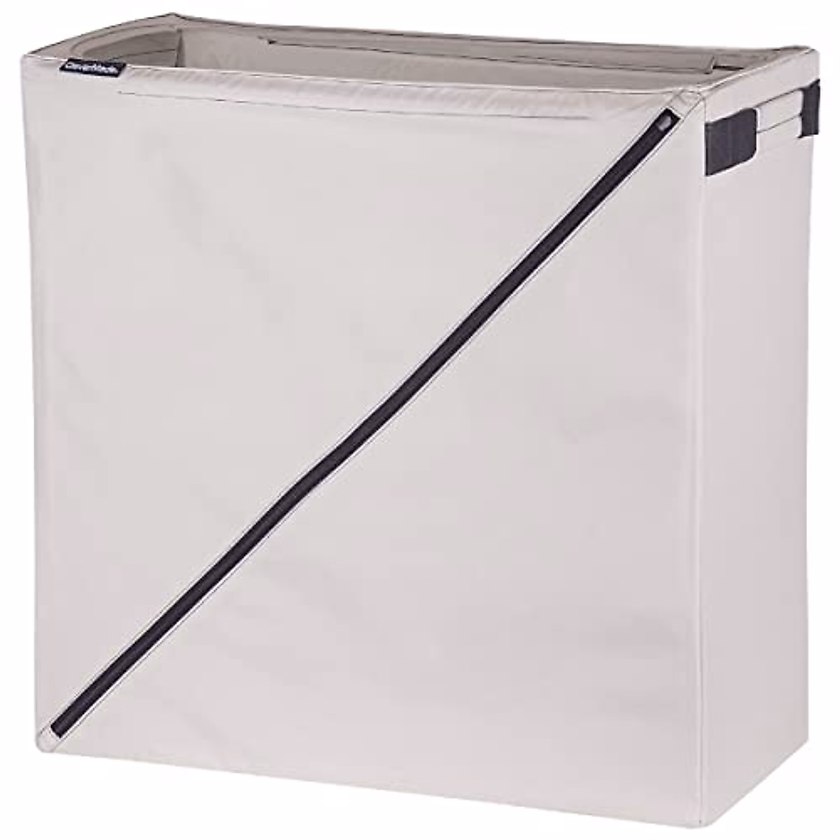 CleverMade Laundry Hamper Collapsible Sorter Basket - Freestanding Foldable Tall Clothes Storage Bin with Premium Handles for Kids Room, Nursery, Bathroom, Bedroom, and Closet; Cream