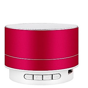ZEJAL Portable Bluetooth Speaker A10 Metal Bluetooth Sound Phone Laptop subwoofer Mini Steel Cannon Wireless Card Small Speaker red/Blue/Gold/Silver/Black/Pink Poplar Speaker (Red)