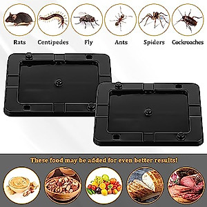 Qualirey 12 Pack Mouse and Insect Glue Traps, Strong Sticky Pre Baited Trays with Non Toxic Glue for Mice, Small Rats, Flies, Cockroaches and Other Bugs, Ready to Use Indoor, Safe to Children
